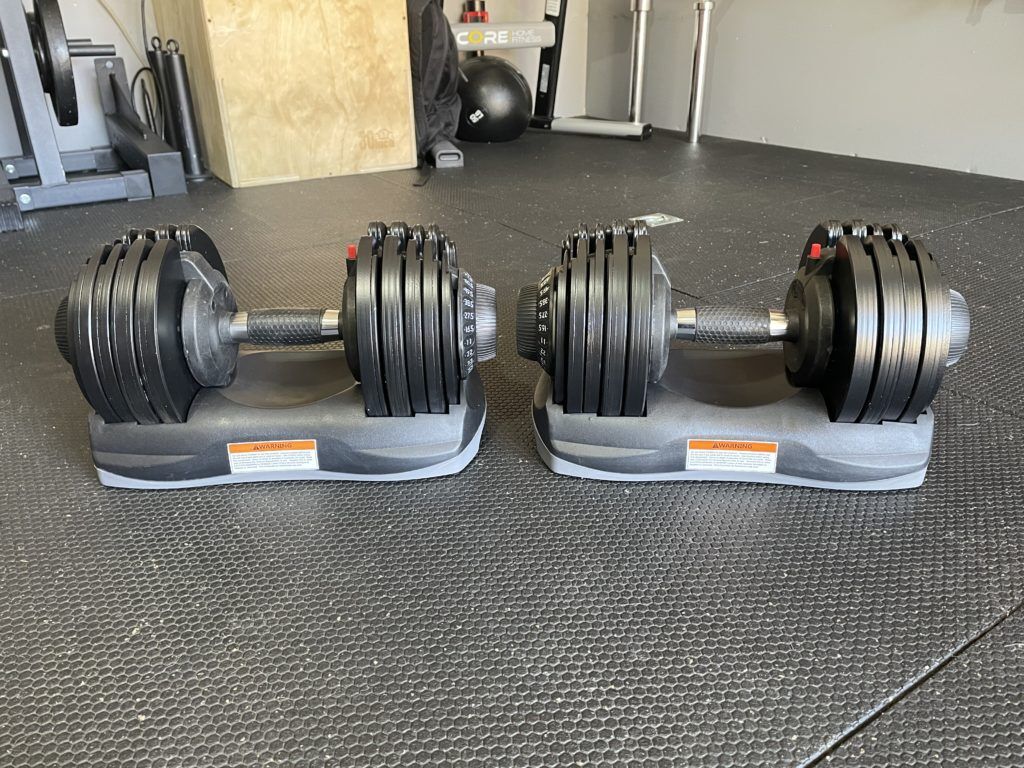 AtivaFit DialTech Elite Dumbbells Review 71.5 lbs Garage Gym Ideas